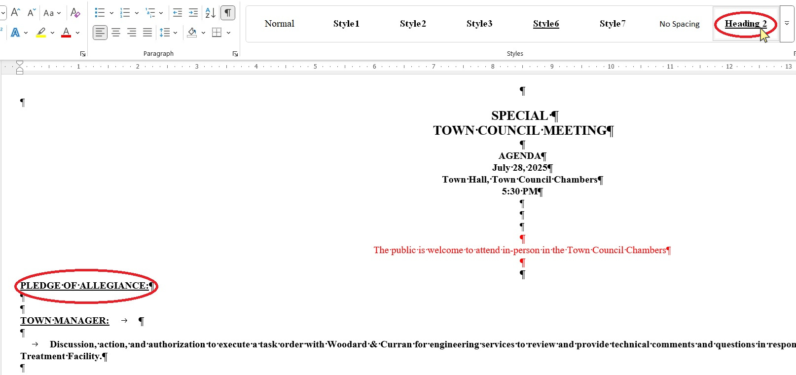 Essential Word Formatting Shortcuts for Municipal Agendas and Minutes ...